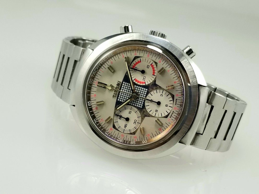 Titoni Race King raceking Chronograph Valjoux 72 white racing dial ...