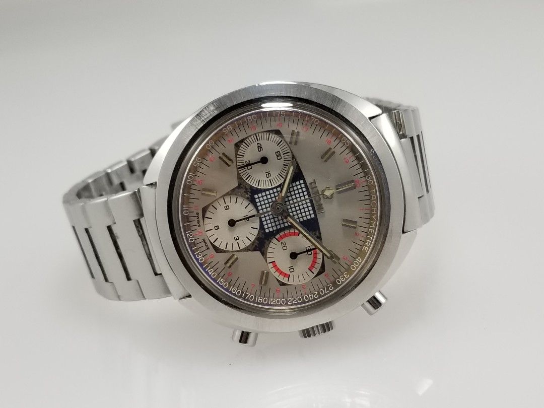 Titoni Race King raceking Chronograph Valjoux 72 white racing dial ...