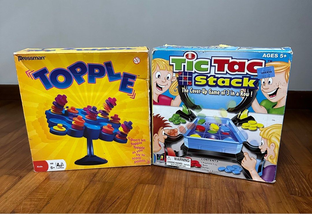 Topple and tic tac stack board game, Hobbies & Toys, Toys & Games on ...