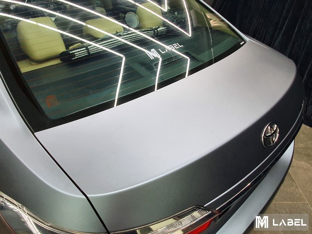 Toyota Corolla Altis Full Vinyl Wrap - Ghost Metallic Grey Blue, Car ...