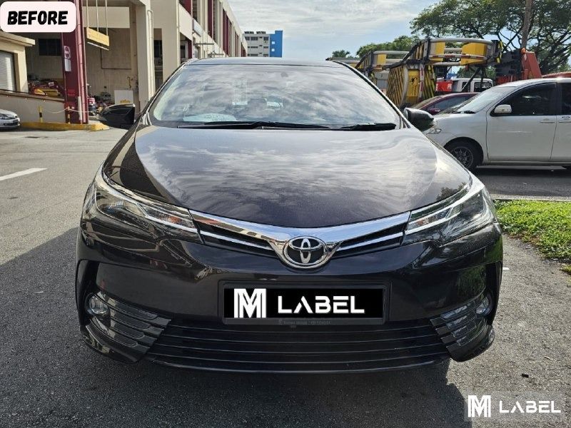 Toyota Corolla Altis Full Vinyl Wrap - Ghost Metallic Grey Blue, Car ...