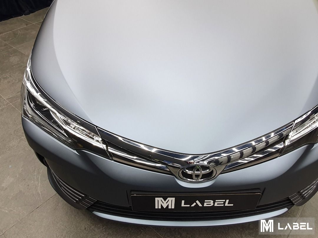 Toyota Corolla Altis Full Vinyl Wrap - Ghost Metallic Grey Blue, Car ...