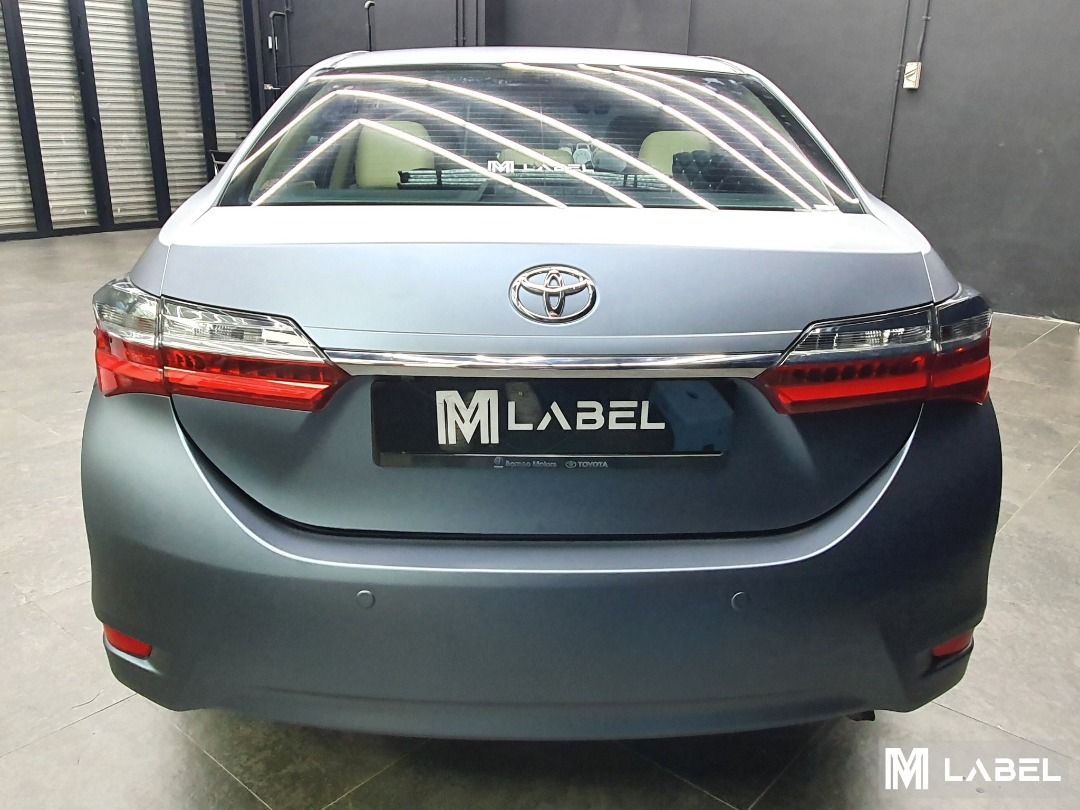 Toyota Corolla Altis Full Vinyl Wrap - Ghost Metallic Grey Blue, Car ...