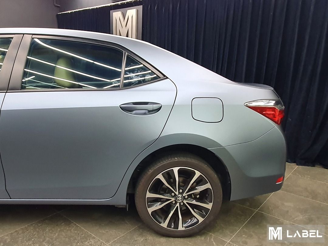 Toyota Corolla Altis Full Vinyl Wrap - Ghost Metallic Grey Blue, Car ...