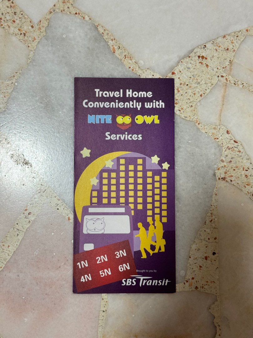 [Trade Only] 2008 SBS Transit Nite Owl Brochure (2nd Generation), Hobbies & Toys, Memorabilia ...