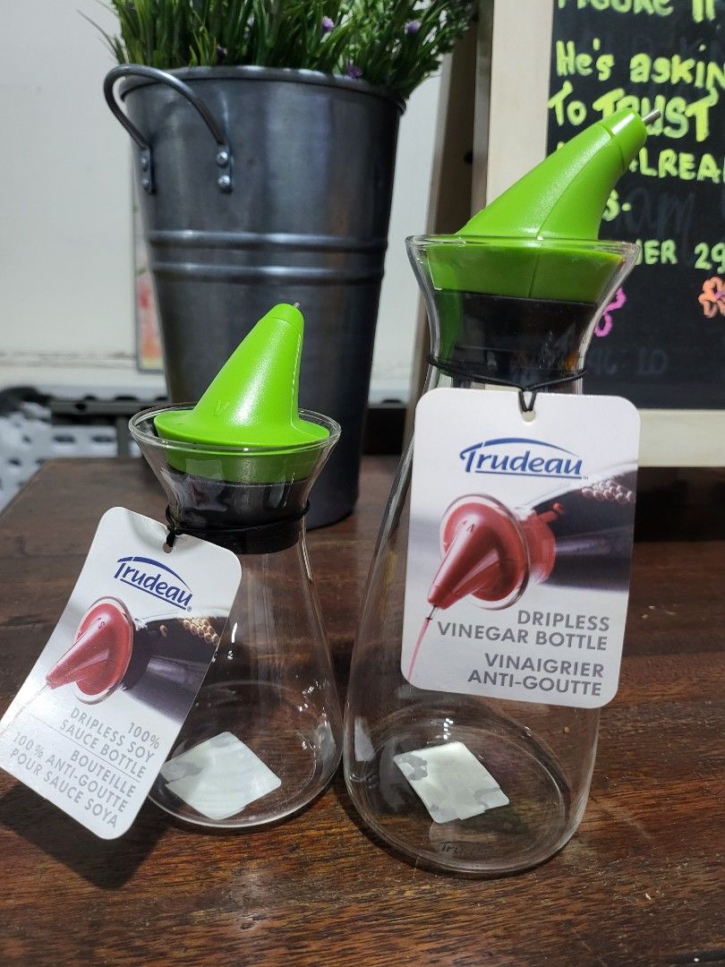 Trudeau dripless vinegar and soysauce bottle, Furniture & Home Living ...