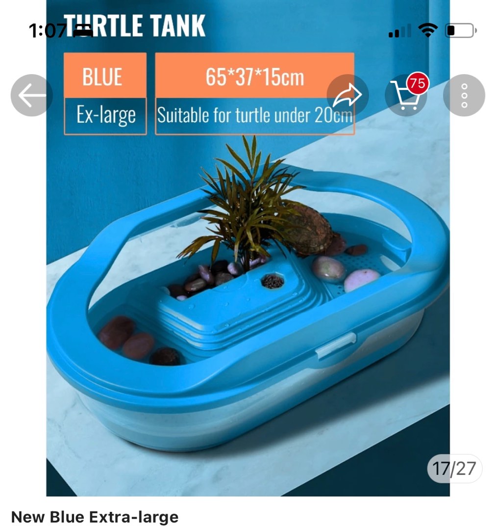 Turtle Tortoise Tank from Yee Extra Large, Pet Supplies, Homes & Other ...