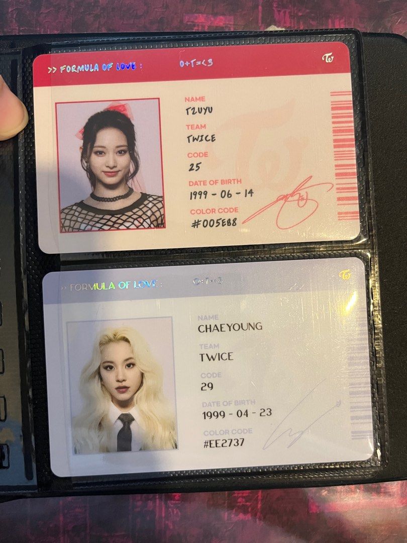 TWICE Formula of Love ID Card, Hobbies & Toys, Memorabilia ...