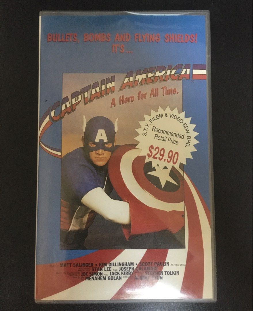 VHS - Captain America (1990) (VHS Tape / Video Tape), Hobbies & Toys ...