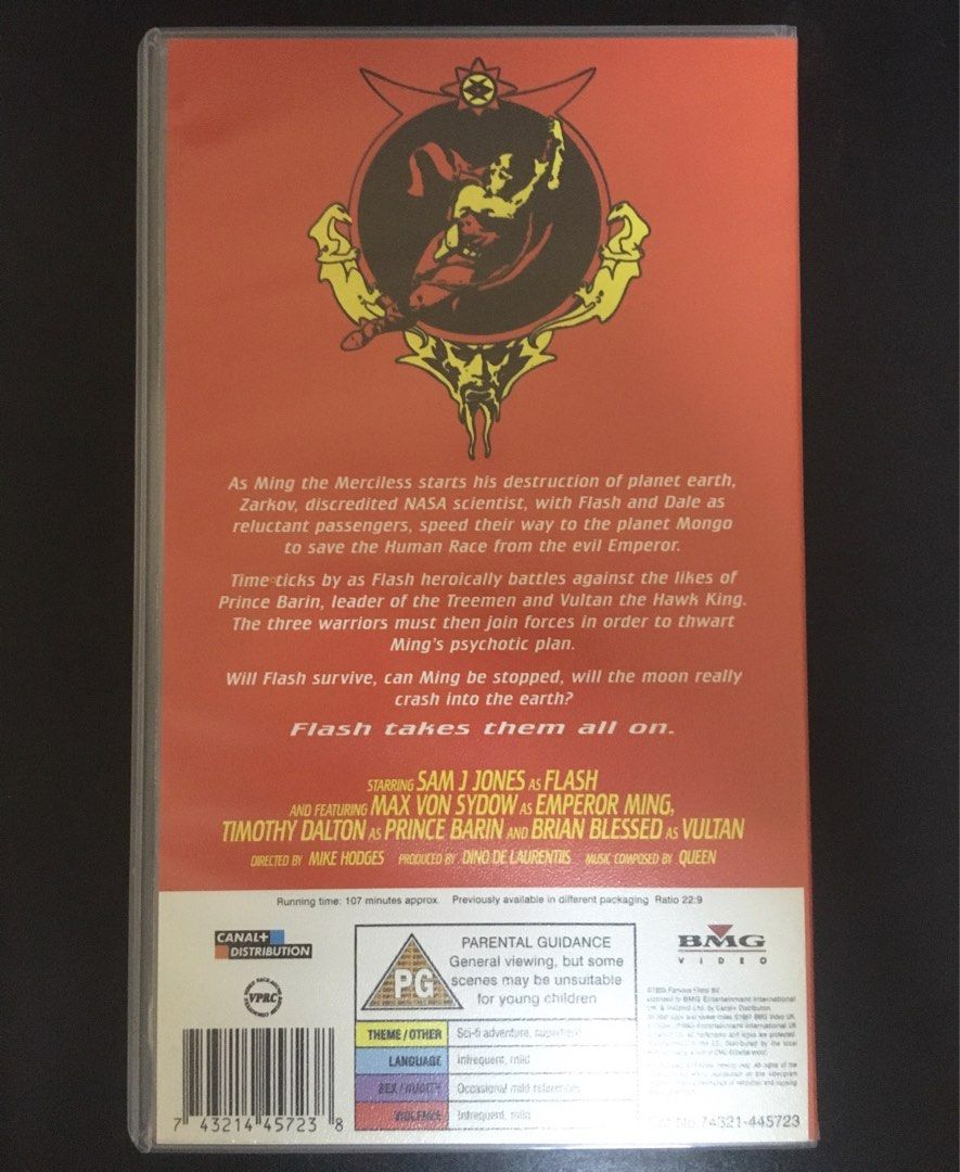 VHS - Flash Gordon (1980) (VHS Tape / Video Tape) (Queen), Hobbies ...