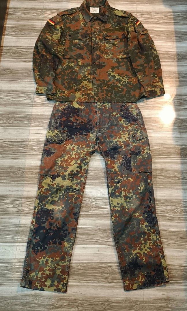 Vintage 90's German Military Camouflage Uniform., Men's Fashion, Coats ...