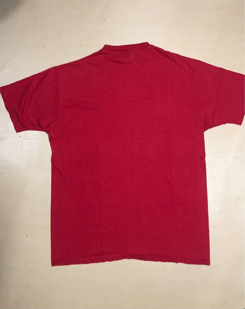 (Pit 22) Vintage Plain T-shirt single stitch red USA, Men's Fashion ...