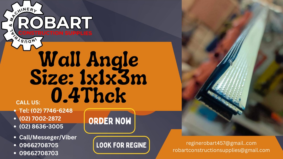 Wall Angle Size: 1x1x3m 0.4Thck, Commercial & Industrial, Construction ...