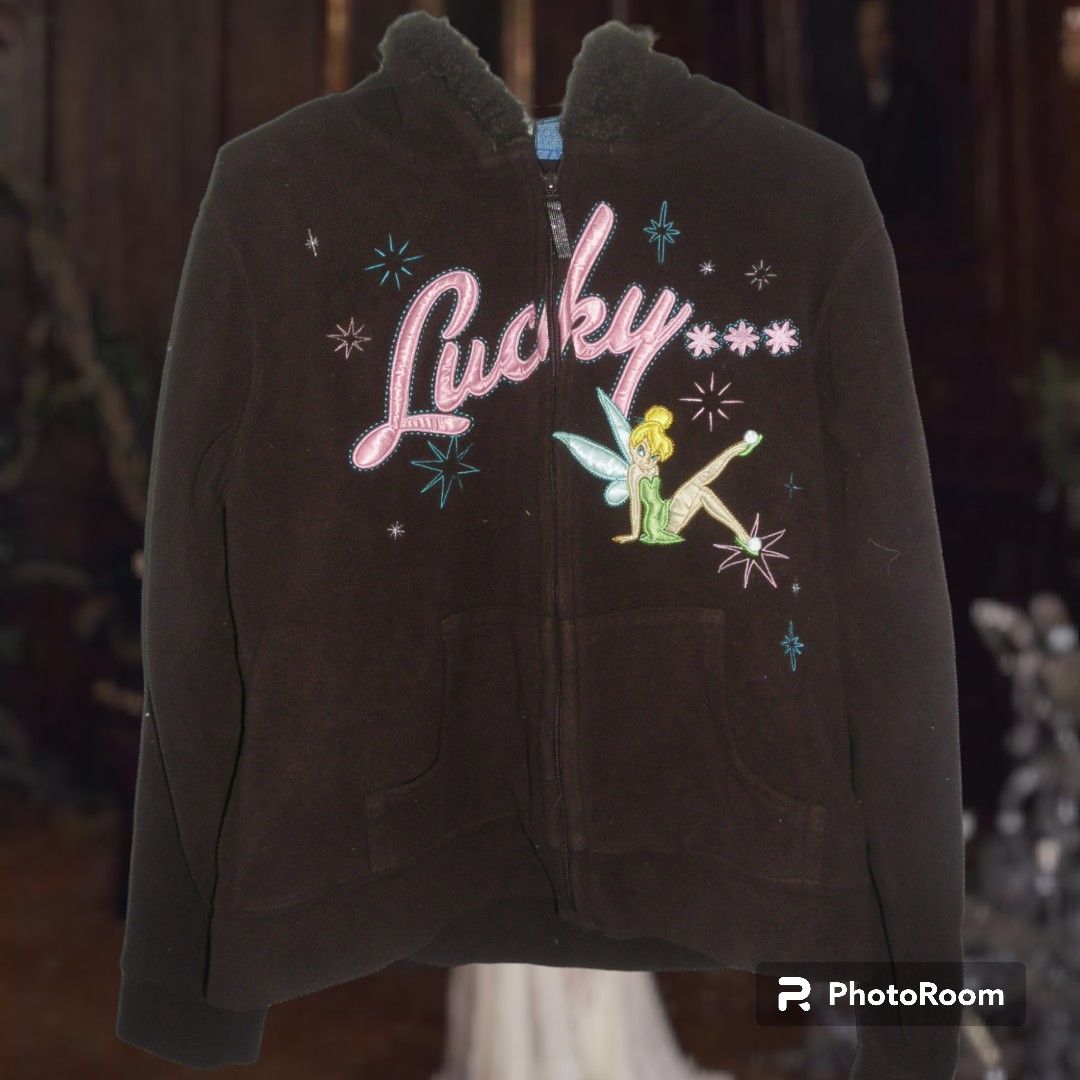 Y2K Brown Fur Jacket Disney Tinkerbell | Fairycore Grunge, Women's ...