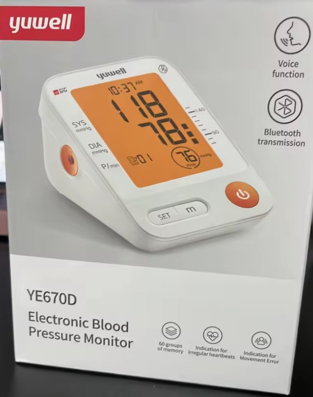 yuwell YE670D Electronic Blood Pressure Monitor, Health & Nutrition ...