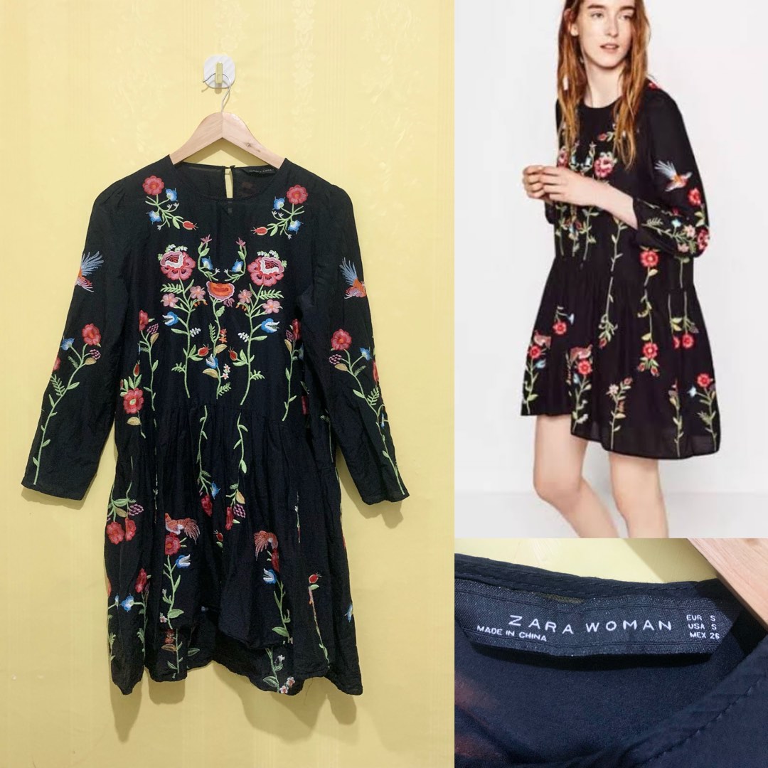 Zara embroidered dress, Women's Fashion, Dresses & Sets, Dresses on ...