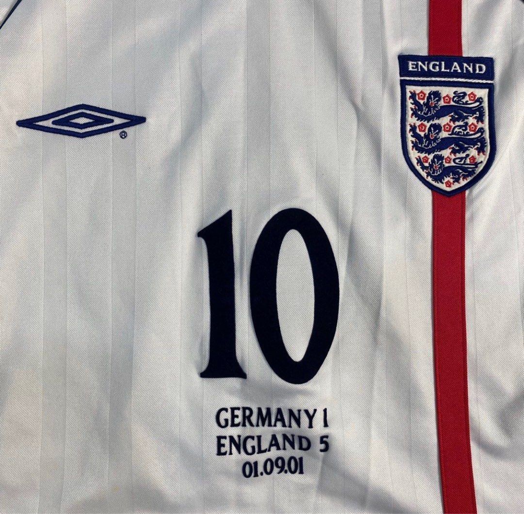#10 Michael Owen 2001 England England Umbro Home soccer/football jersey ...