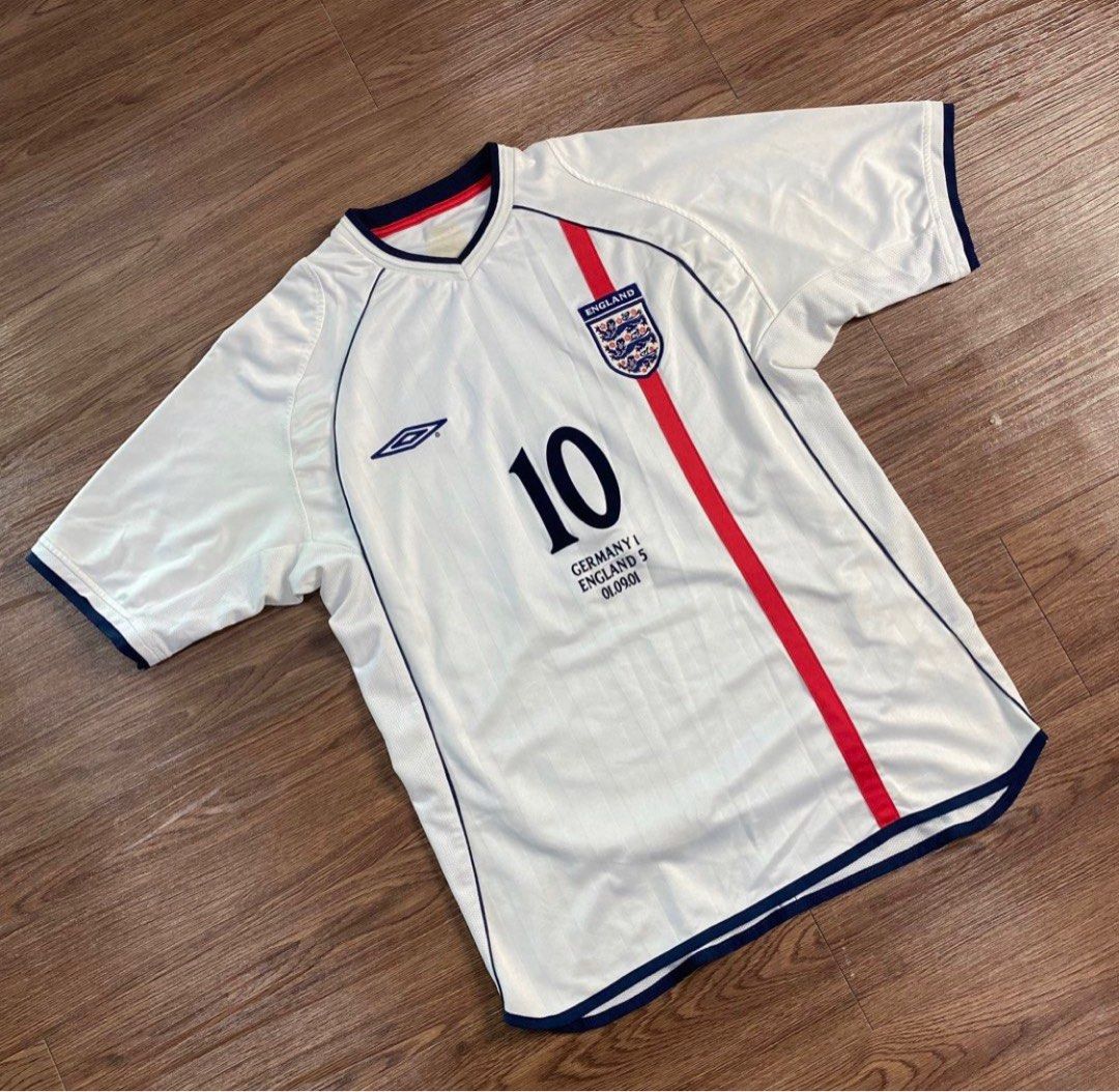 #10 Michael Owen 2001 England England Umbro Home soccer/football jersey ...