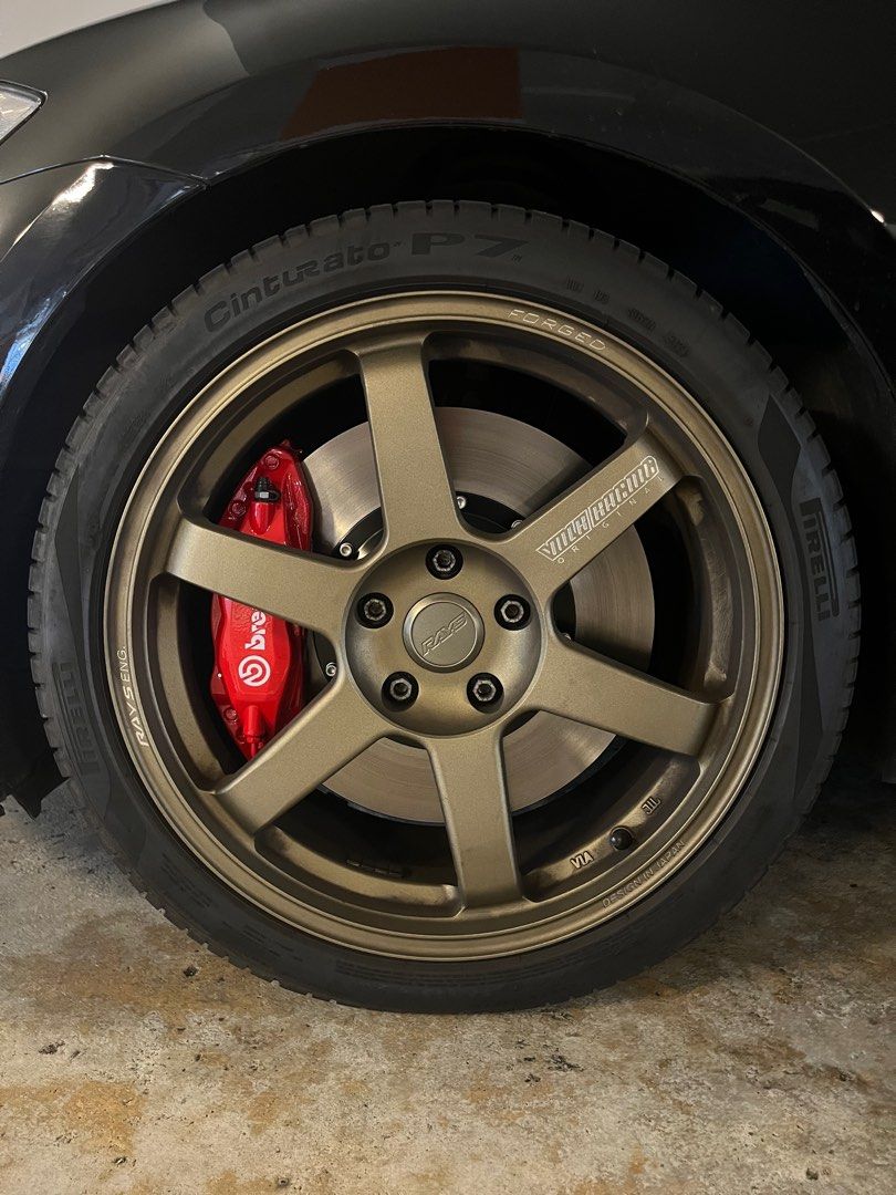 18 INCH 5x112 RAYS DESIGN TE37 BRONZE SPORTS RIMS, Car Accessories ...