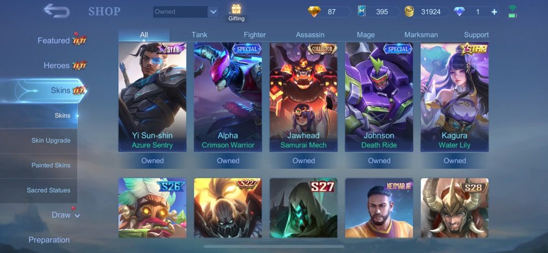 2 Collector Mlbb Acc MYTHICAL HONOR RANKED 114 Magic Cores!!, Video ...