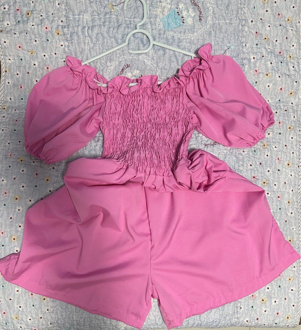 3 in 1 ways of wearing- Bustier/off shoulder or normal pinky jumpsuit ...