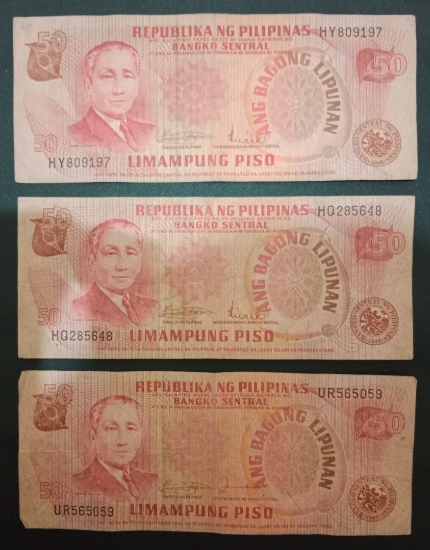 50 Piso - Ang Bagong Lipunan Series (1978-1985), Hobbies & Toys ...