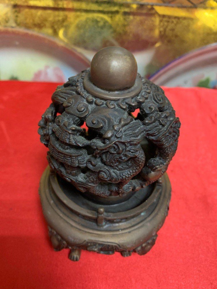 [67 UPLDFK 001] Rotating Dragons Statue 旋转龙雕像, Furniture & Home Living ...