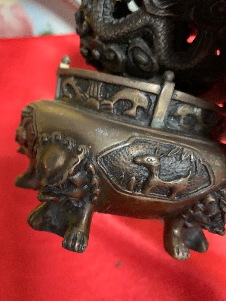 [67 UPLDFK 001] Rotating Dragons Statue 旋转龙雕像, Furniture & Home Living ...