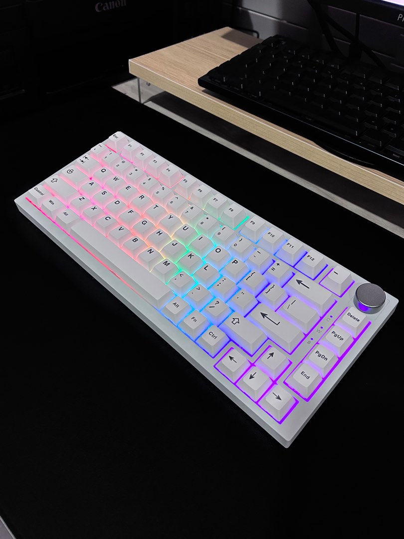 75% Custom Mechanical Keyboard (Full white keycaps), Computers & Tech ...