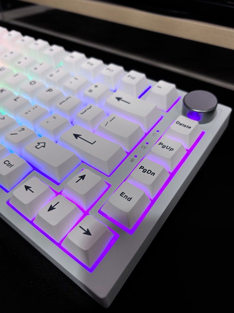 75% Custom Mechanical Keyboard (Full white keycaps), Computers & Tech ...