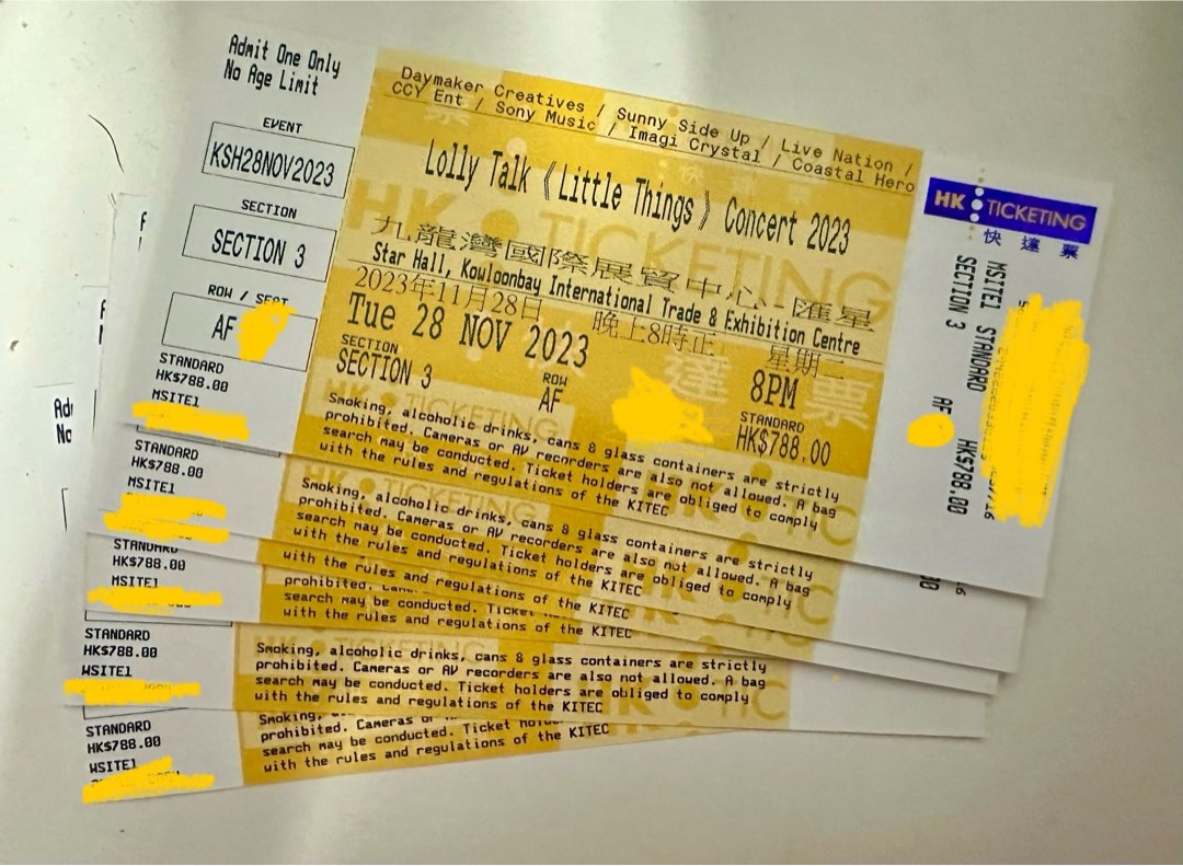 放低於原價 Lolly Talk 《Little Things》Concert 2023, 門票＆禮券, 活動門票 - Carousell