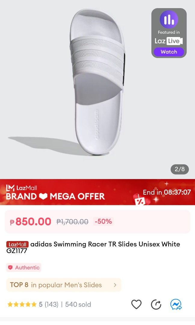 Adidas Slides, Racer TR Slides, Women's Fashion, Footwear, Slippers and ...