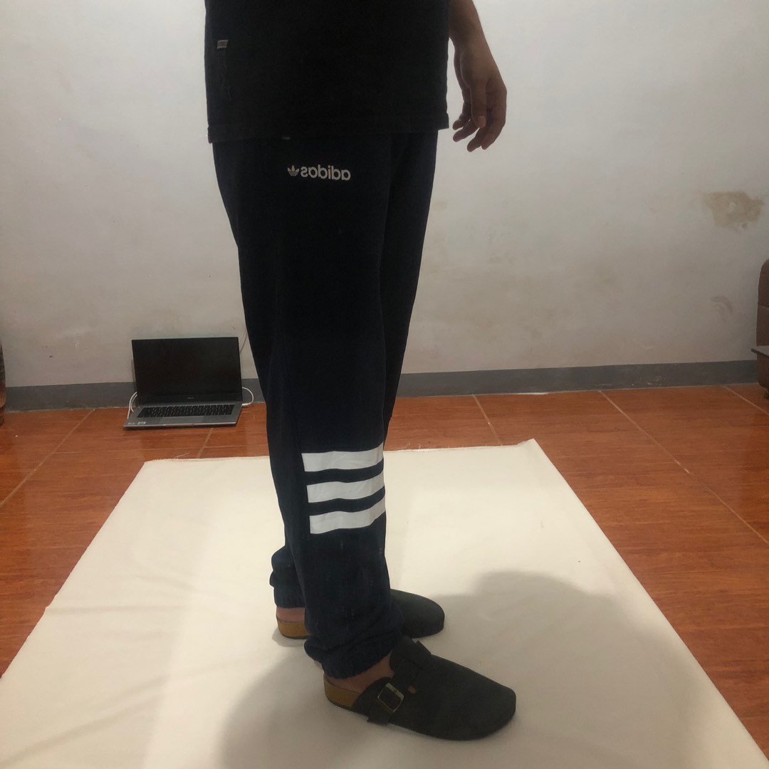 Adidas sweat pants with three lines, Men's Fashion, Bottoms, Joggers on ...