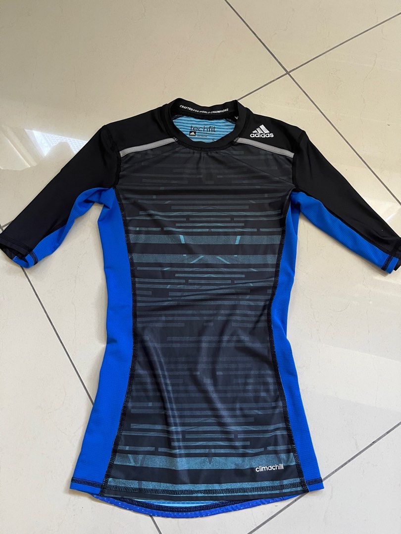 Adidas techfit compression shirt, Men's Fashion, Activewear on Carousell
