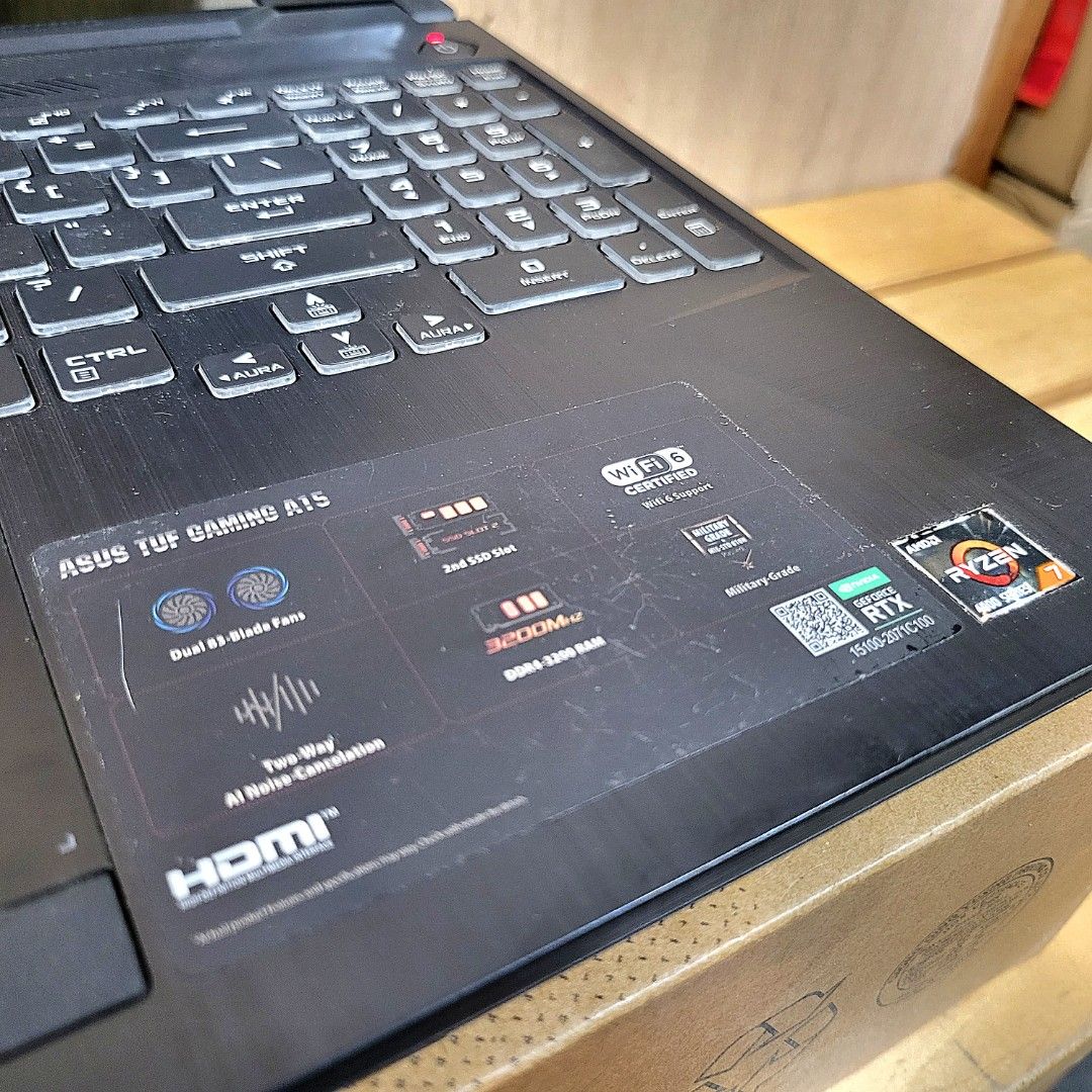 ASUS FA506IC Tuf Gaming Laptop Ryzen 7 4800H 16GB DDR4 RAM 1TB SSD 15.6 ...