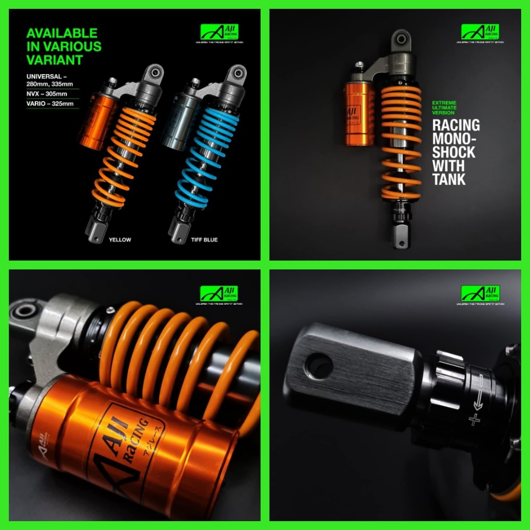 AEROX155 V1 V2 NMAX155 V2 ABSORBER WITH TANK 305MM/275MM & AJI RACING ...