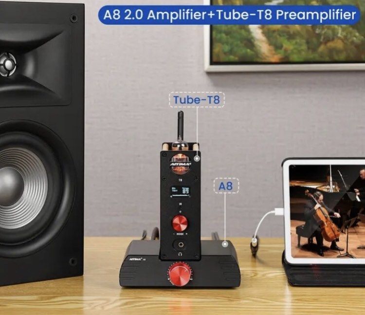 Aiyima T8 Pre Amp & A8 Power Amp, Audio, Other Audio Equipment on Carousell