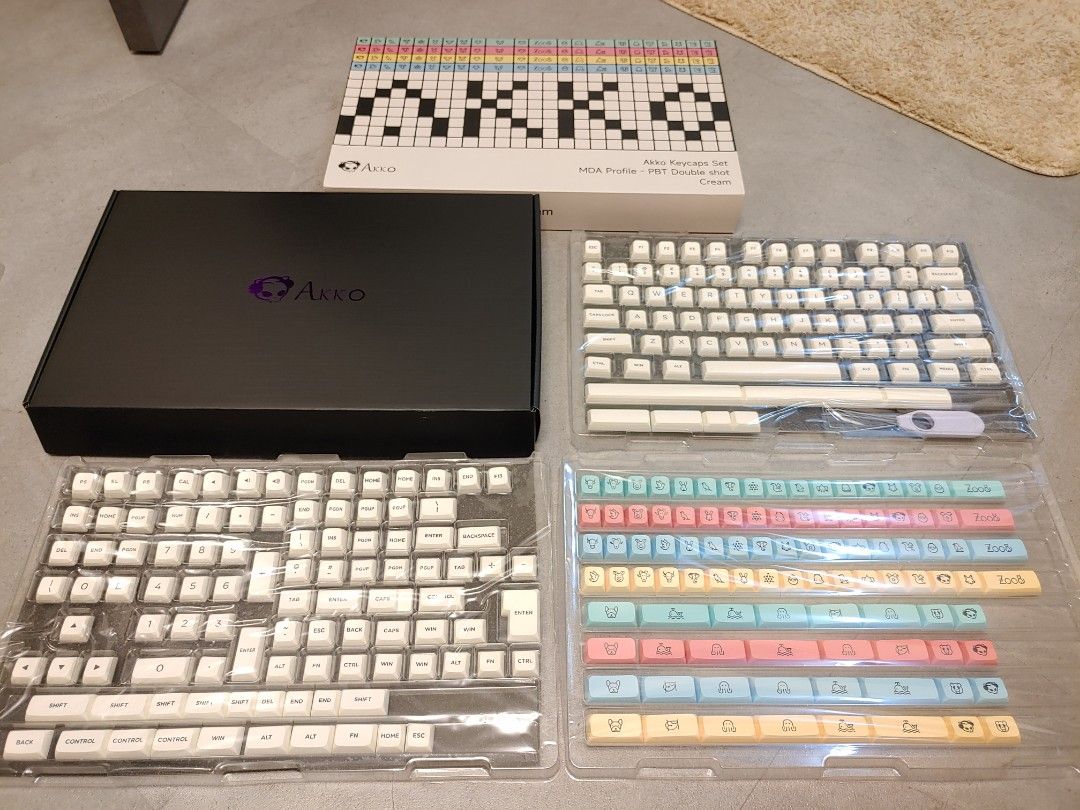 Akko MDA profile Cream keycaps, Computers & Tech, Parts & Accessories ...
