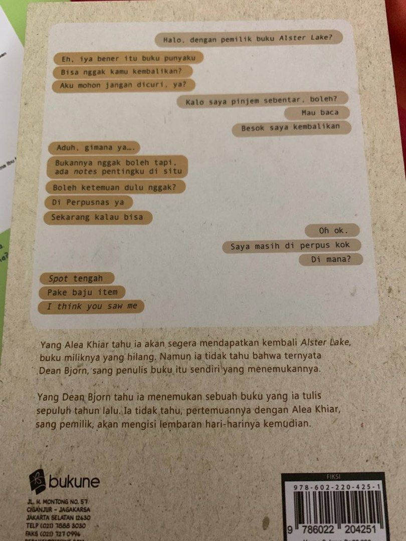 ORIGINAL Alster Lake Novel, Buku & Alat Tulis, Buku di Carousell