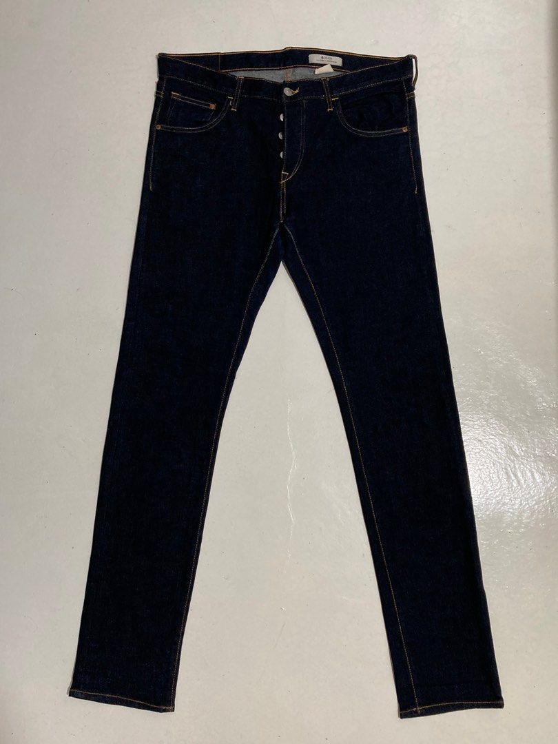 Authentic H&M Drain Super Slim Indigo Buttonfly for Men’s, Waistline is ...