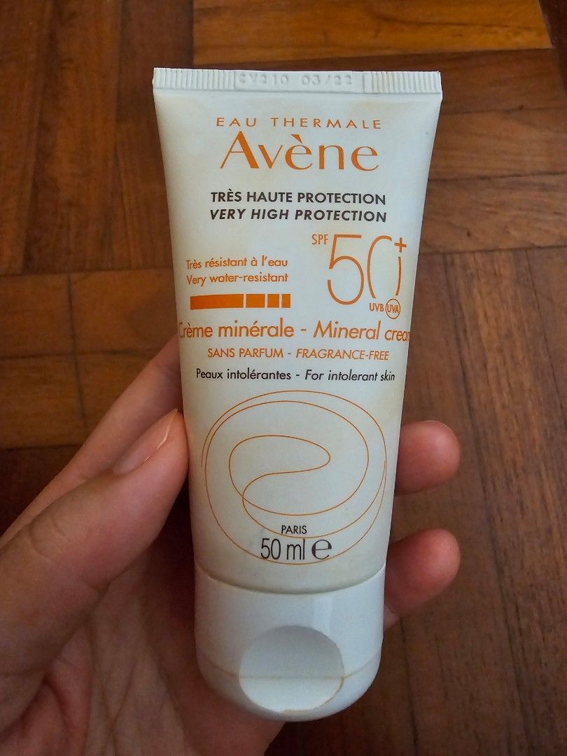Avene SPF 50+ Mineral Cream Sunblock, Beauty & Personal Care, Face, Face Care on Carousell