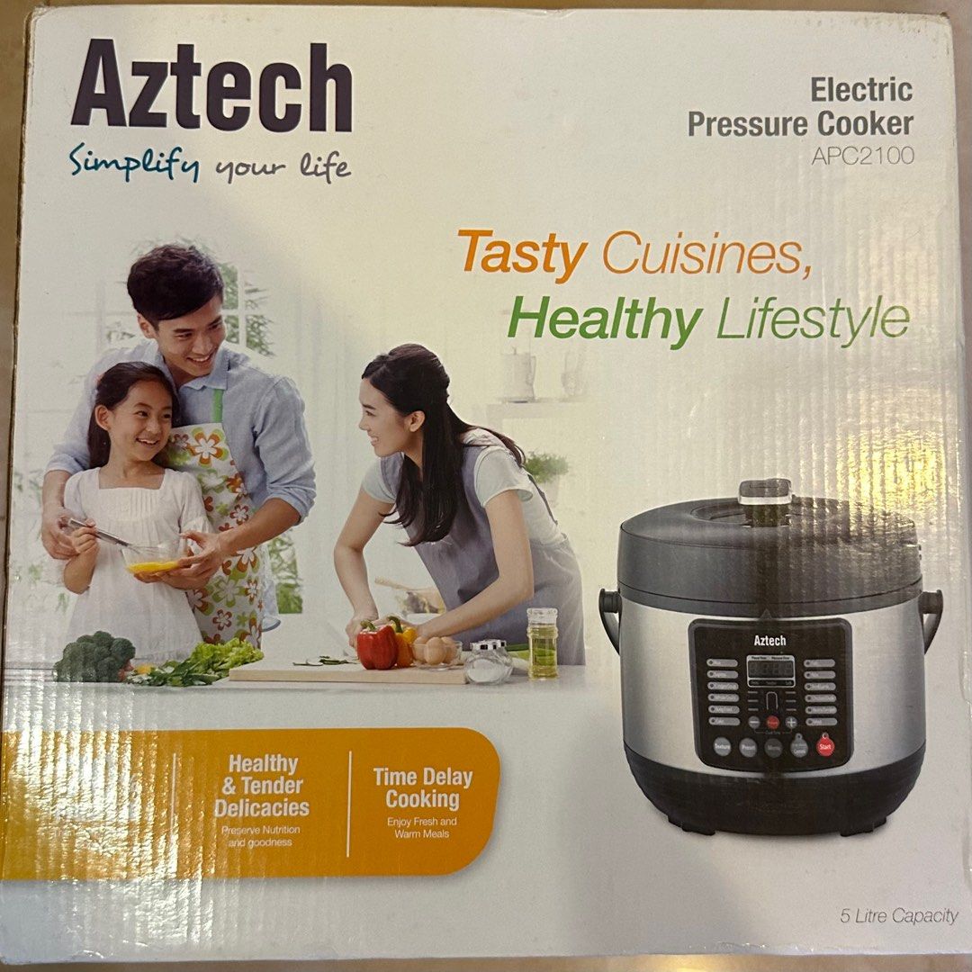 AZTECH ELECTRIC PRESSURE COOKER APC2100, TV & Home Appliances, Kitchen ...