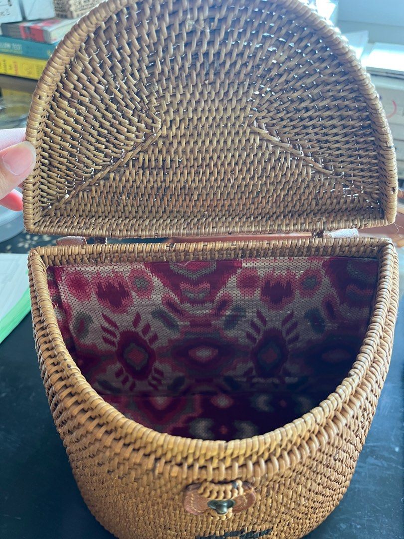 Bali Rattan backpack, Women's Fashion, Bags & Wallets, Backpacks on ...