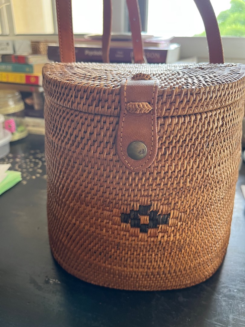 Bali Rattan backpack, Women's Fashion, Bags & Wallets, Backpacks on ...