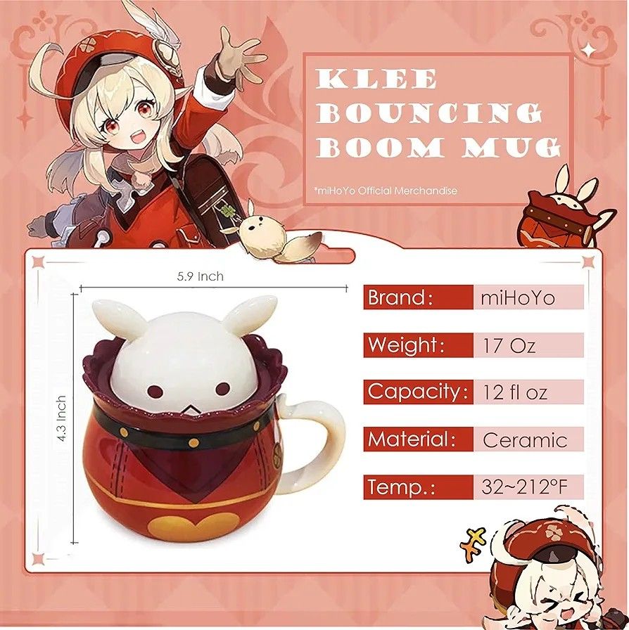 [BRAND NEW] Genshin Impact Klee Bomb Mug License Official Mihoyo Merch ...