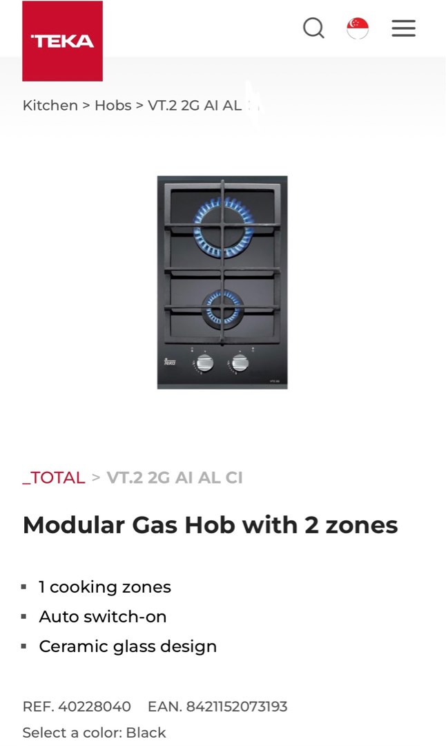 Brand New German Brand Teka 2 Burner Gas Hob, TV & Home Appliances ...