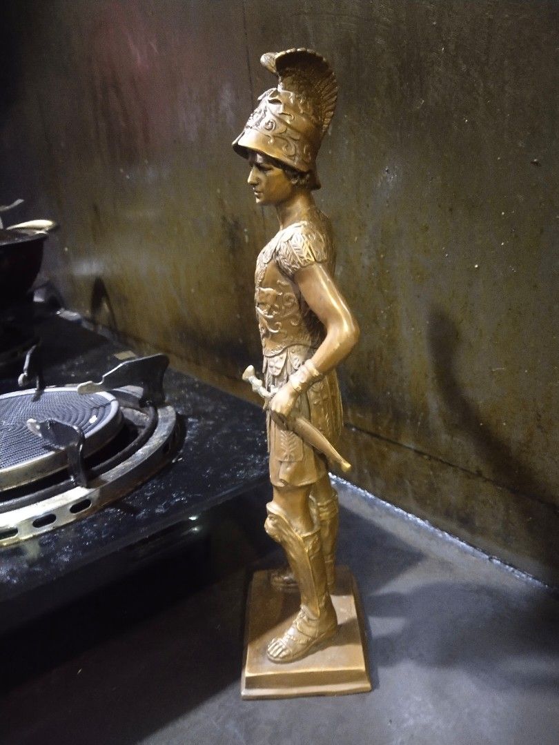 Brass roman soldier statue display, Hobbies & Toys, Memorabilia ...