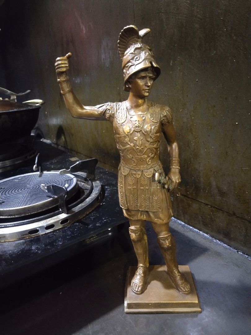 Brass roman soldier statue display, Hobbies & Toys, Memorabilia ...