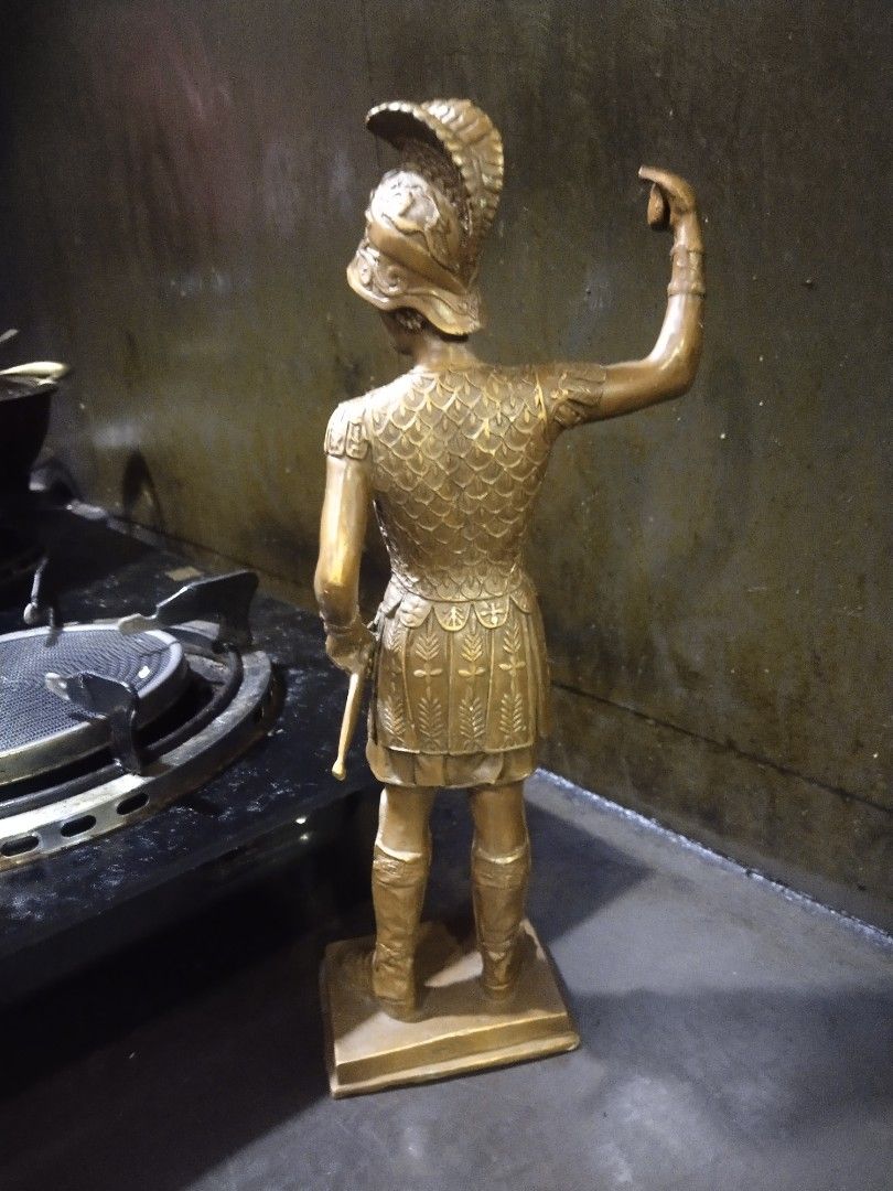 Brass roman soldier statue display, Hobbies & Toys, Memorabilia ...