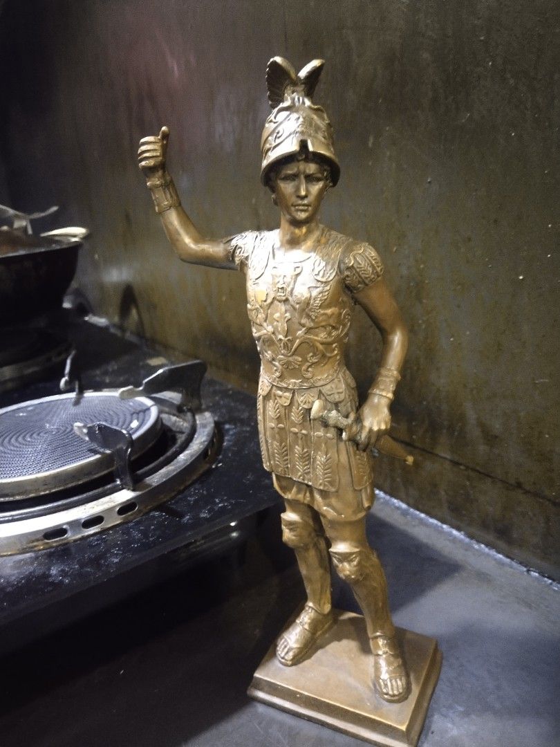 Brass roman soldier statue display, Hobbies & Toys, Memorabilia ...